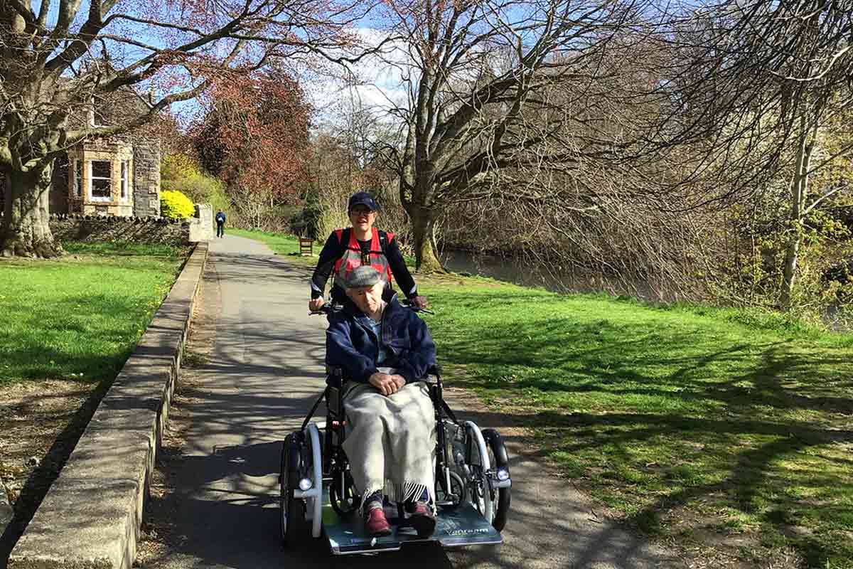 Peebles Care Home cycles into Spring - Mansfield Care Group